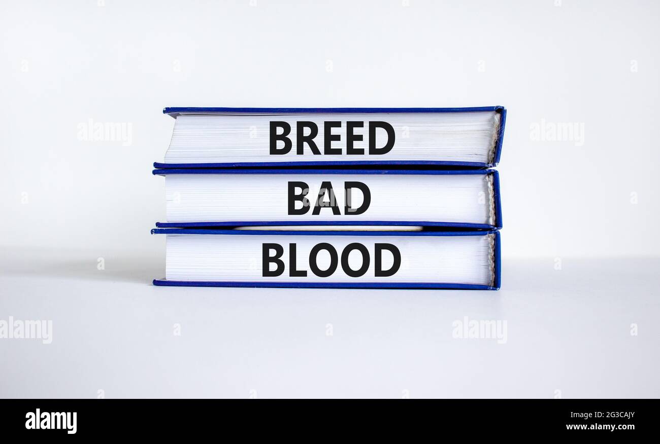 Breed bad blood symbol. Books with words 'Breed bad blood'. Beautiful ...