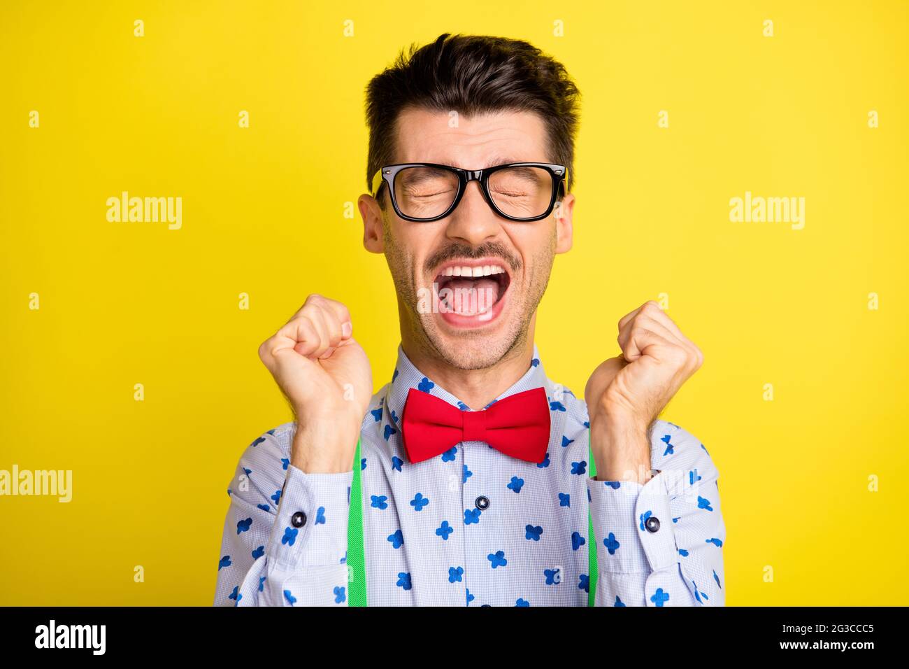 Photo of young man unhappy upset depressed cry problem sad yell ...