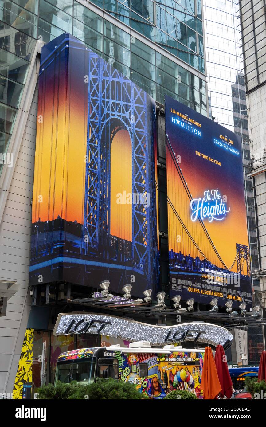 Massive In The Heights Billboard Advert, Times Square, 2021, NYC, USA ...