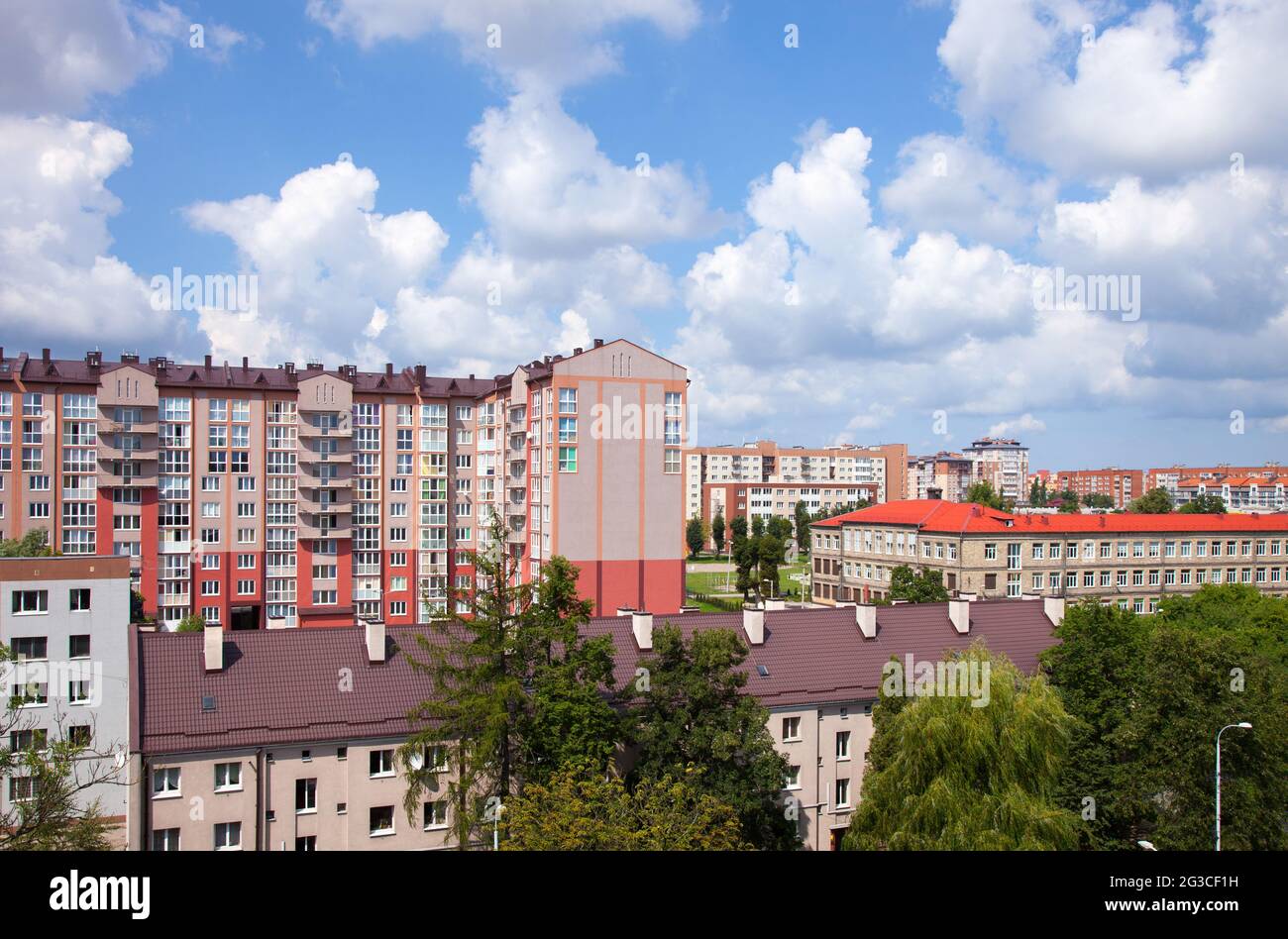 Residential district in Kaliningrad (Russia). Leningradsky district ...