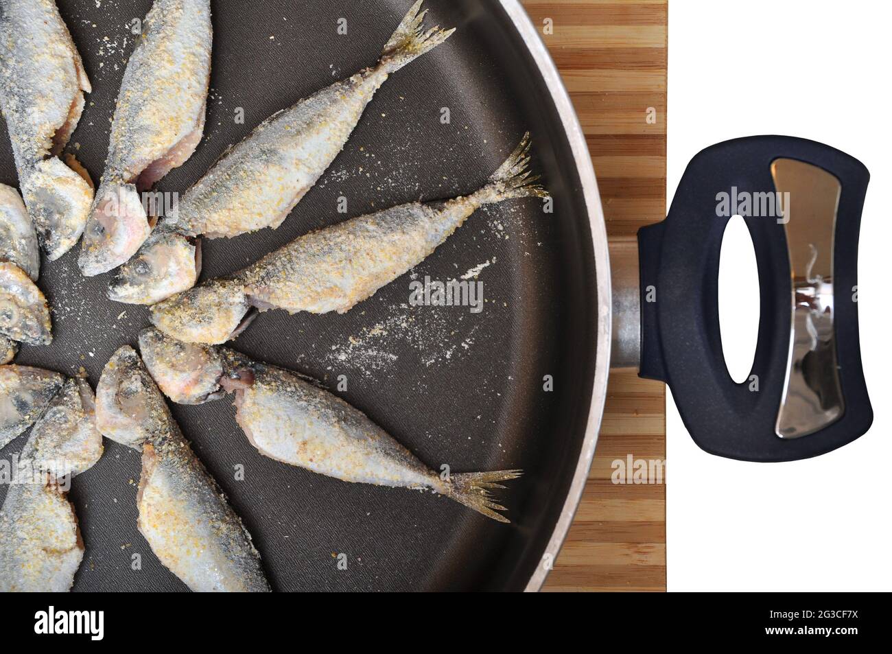 Delicious and beautiful fresh horse mackerel istavrit fish ready to ...