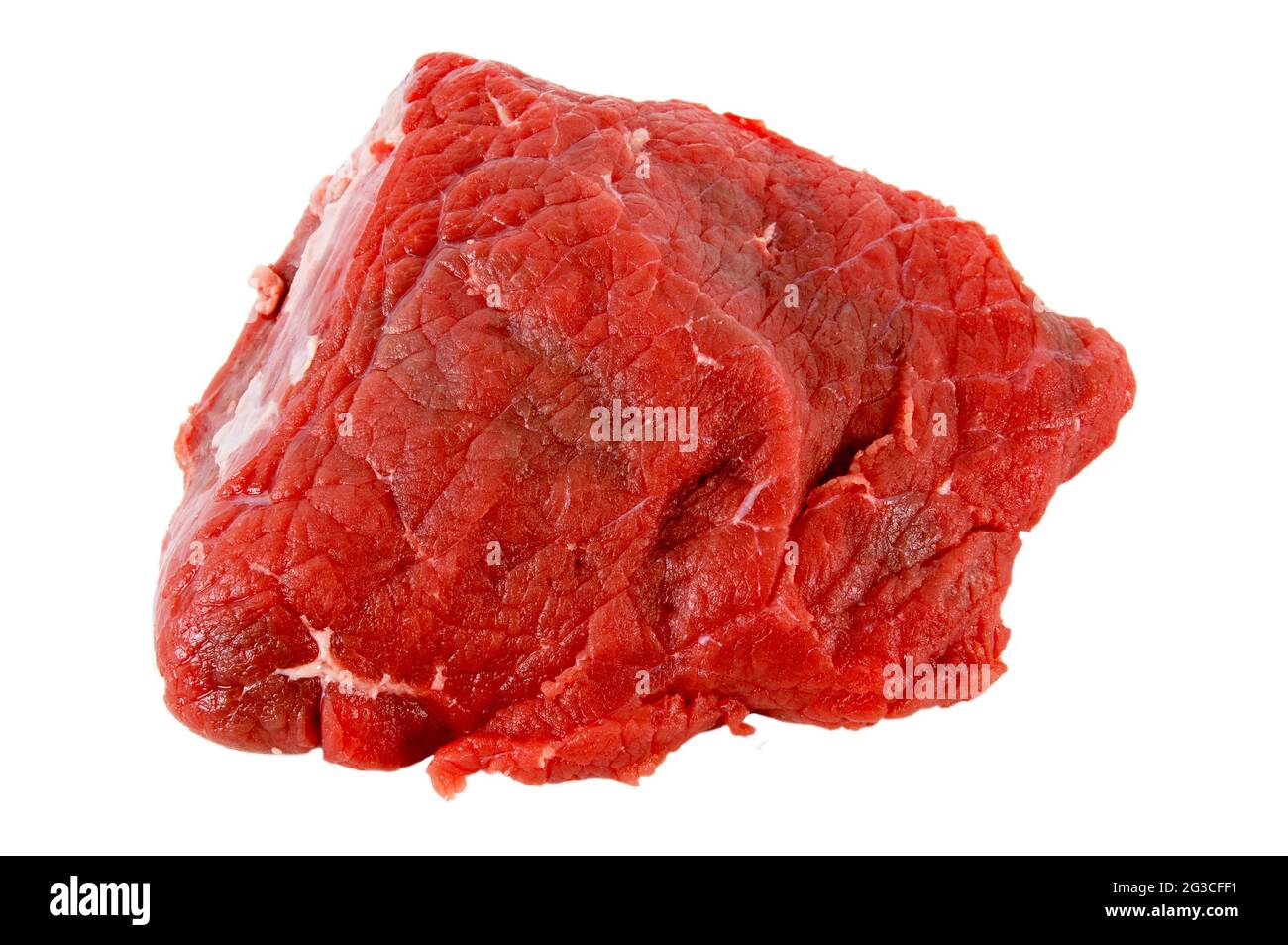 Clean very fresh red raw meat beef, isolated on white background Stock ...