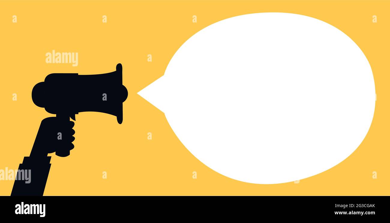 Megaphone message template speech hi-res stock photography and images ...