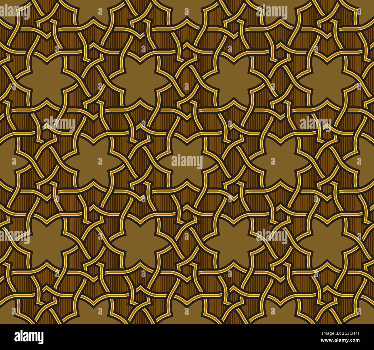 Arabesque pattern in Arabian style, Seamless vector background, Dark ...
