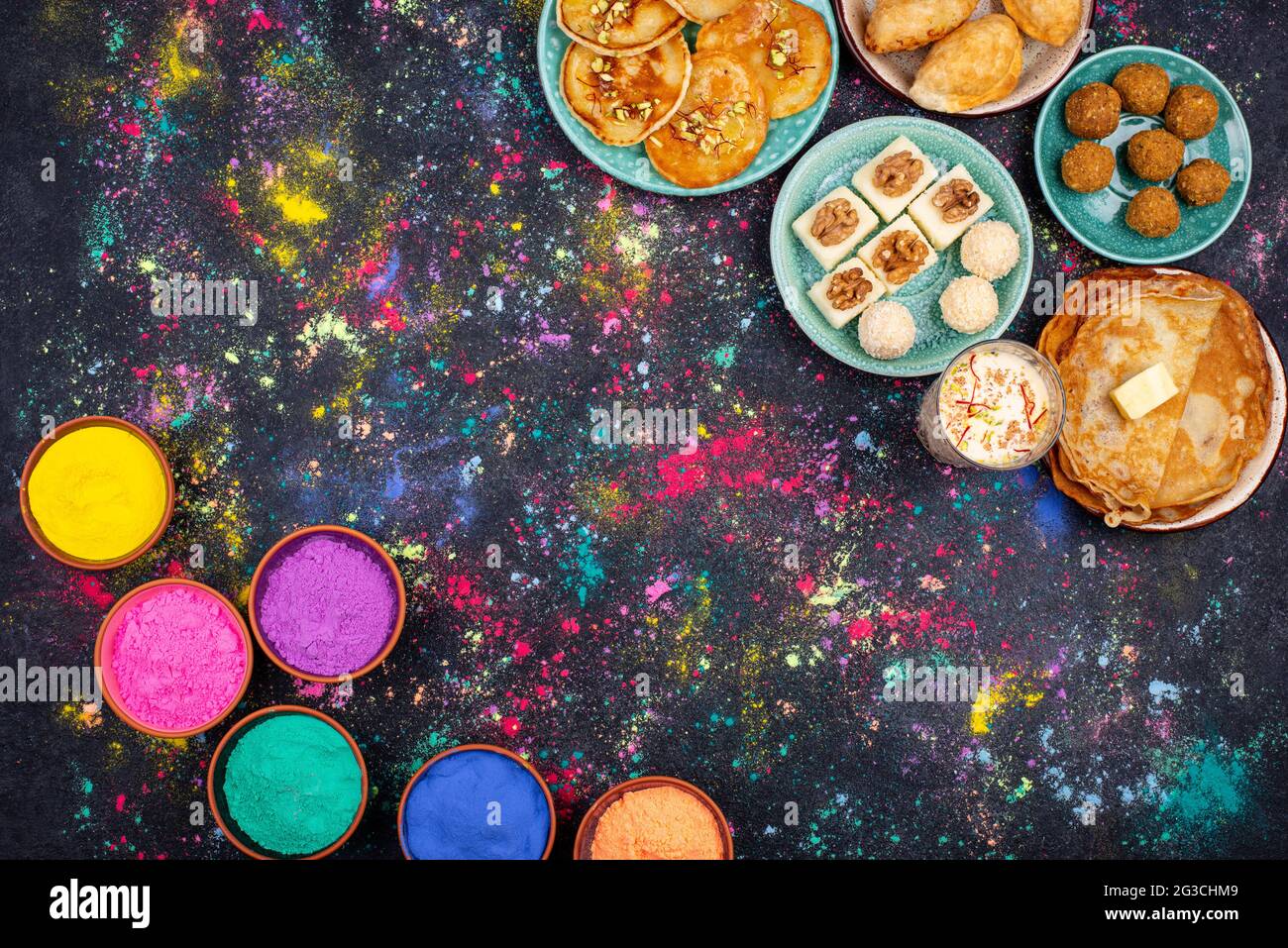 Traditional Indian Holi festival food Stock Photo - Alamy