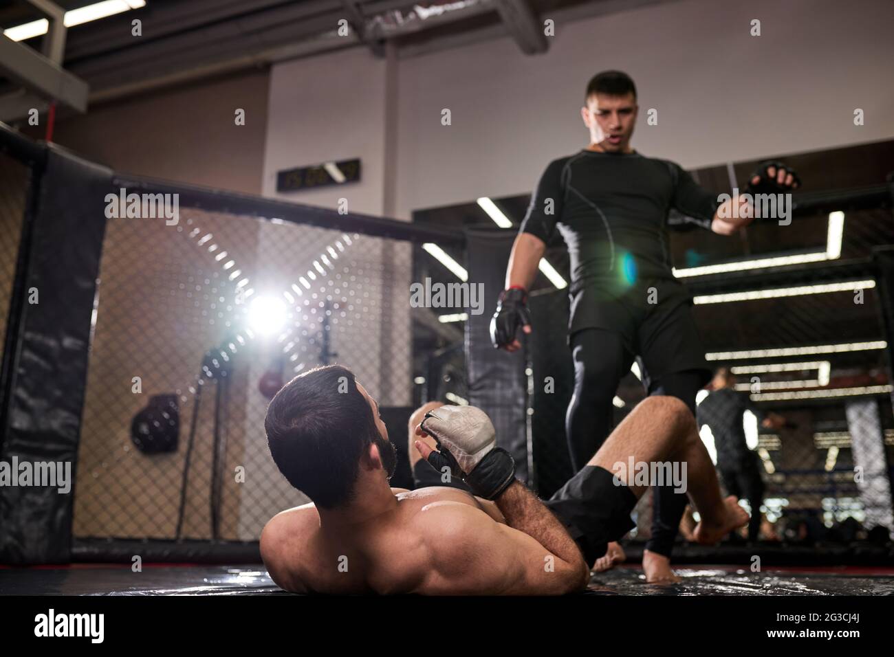 Standing fighting competition boxing boxing ring hi-res stock ...