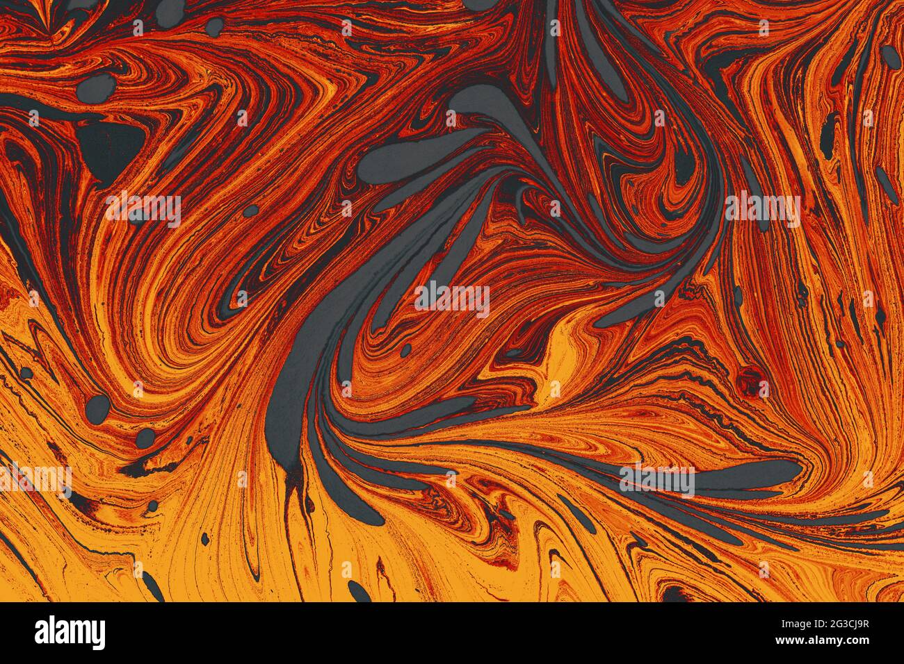 Illustration of orange paint creating abstract pattern Stock Photo - Alamy