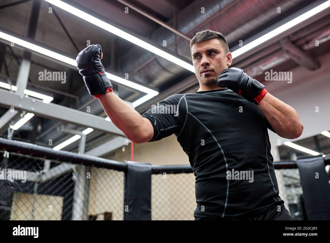 Fighting pose fist young man hi-res stock photography and images - Alamy