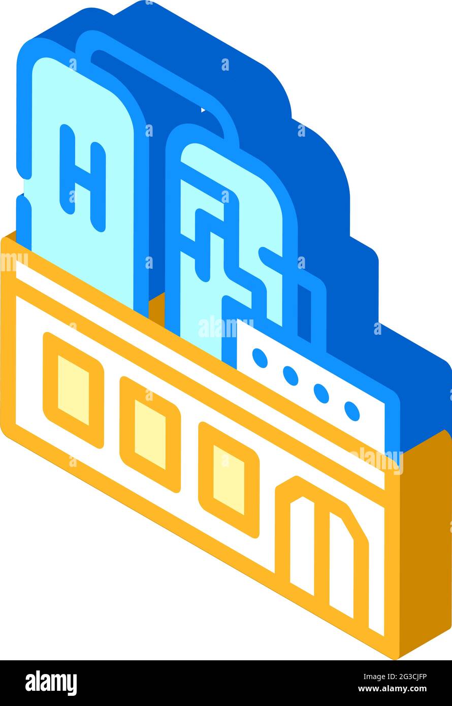 factory production hydrogen isometric icon vector illustration Stock ...