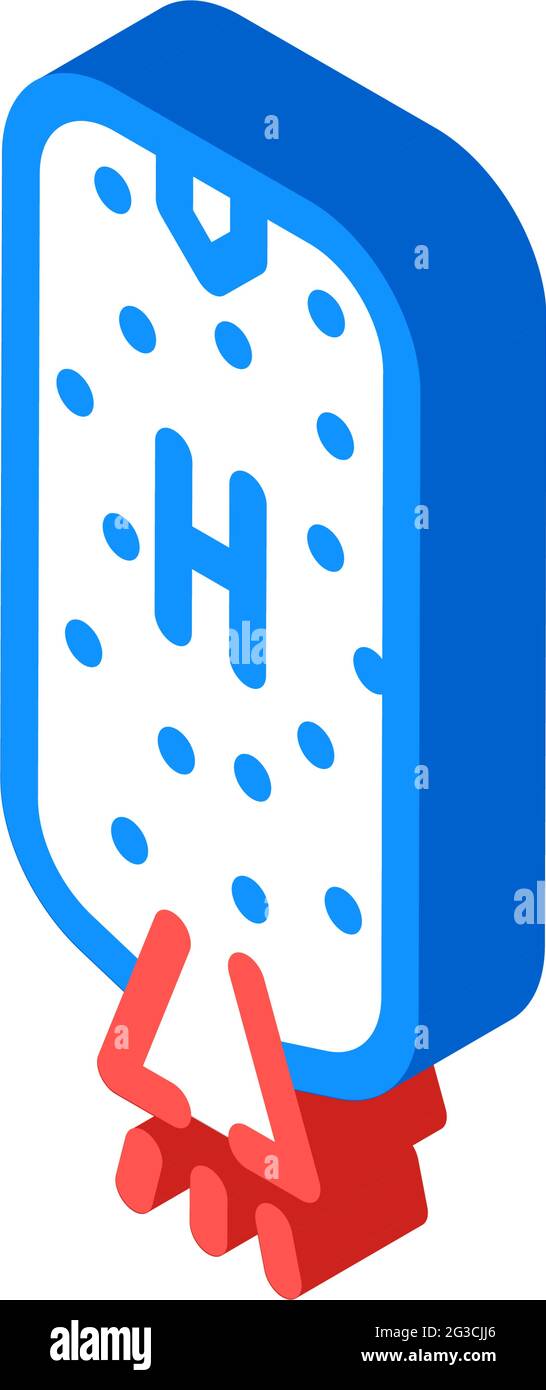 rocket fuel hydrogen isometric icon vector illustration Stock Vector ...