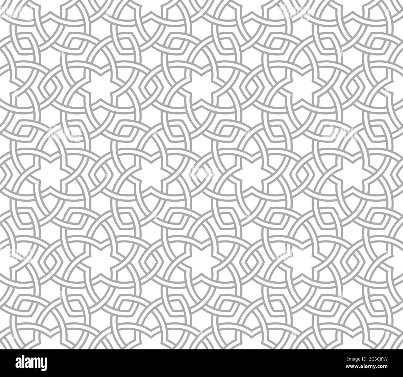 Geometric Floral Grey Pattern with White Background, Vector ...