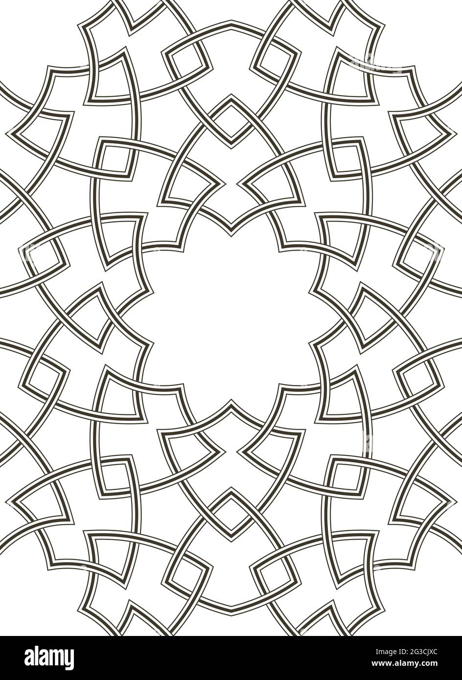 Arabesque grey lines pattern, Vector Illustration Stock Vector Image ...