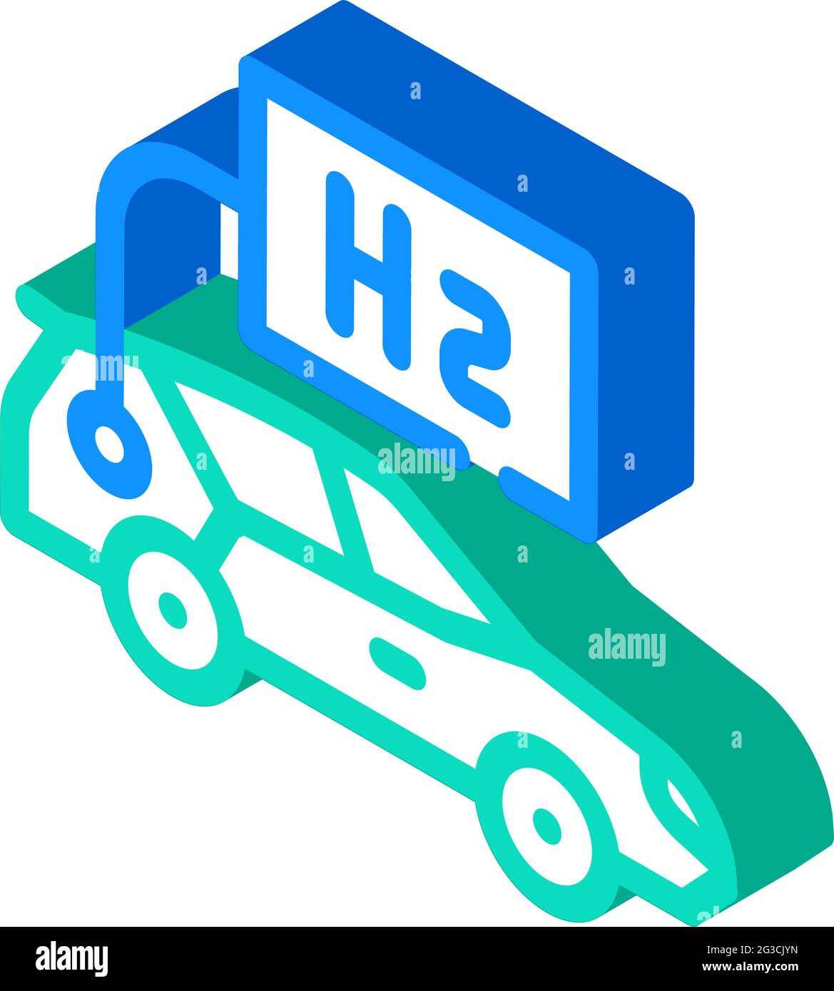 car hydrogen transport isometric icon vector illustration Stock Vector ...