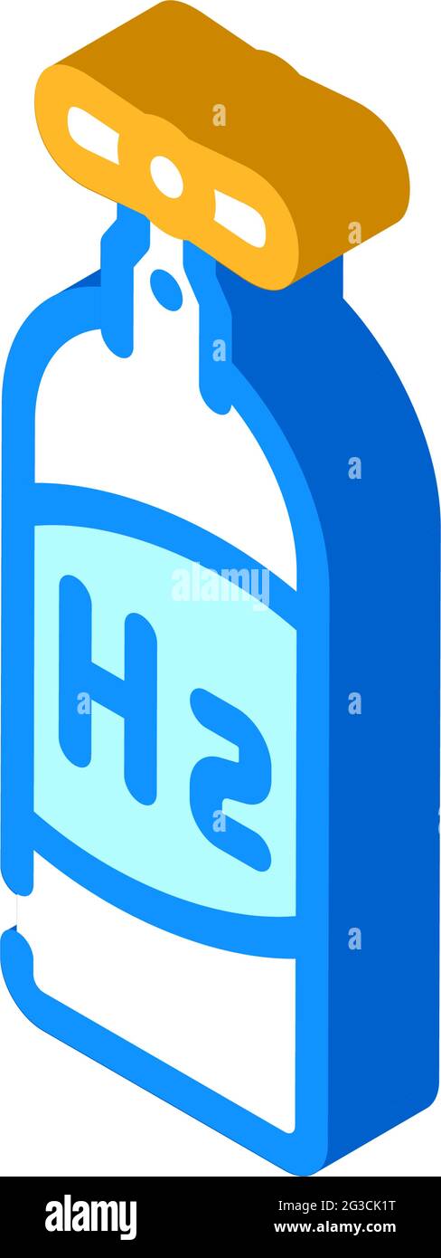cylinder hydrogen gas isometric icon vector illustration Stock Vector ...