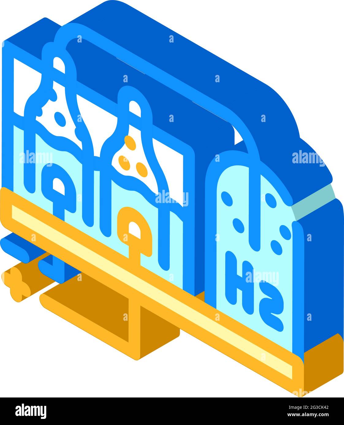 hydrogen production process isometric icon vector illustration Stock ...