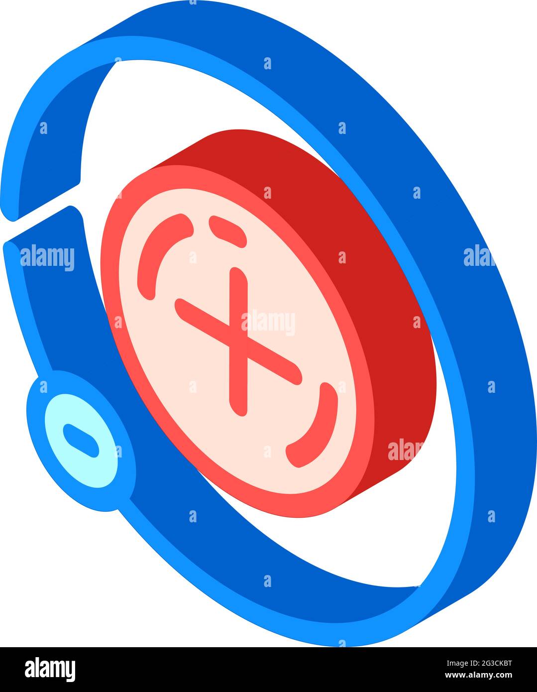 atom hydrogen isometric icon vector illustration Stock Vector Image ...