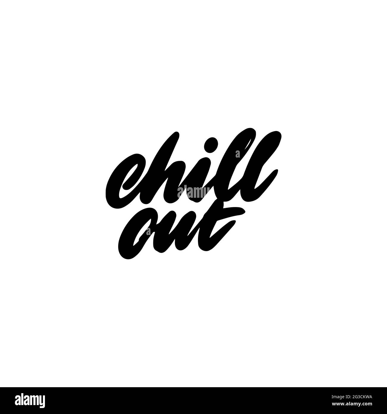 Handwritten CHILL OUT lettering for printing on T-shirts, mugs. Vector ...