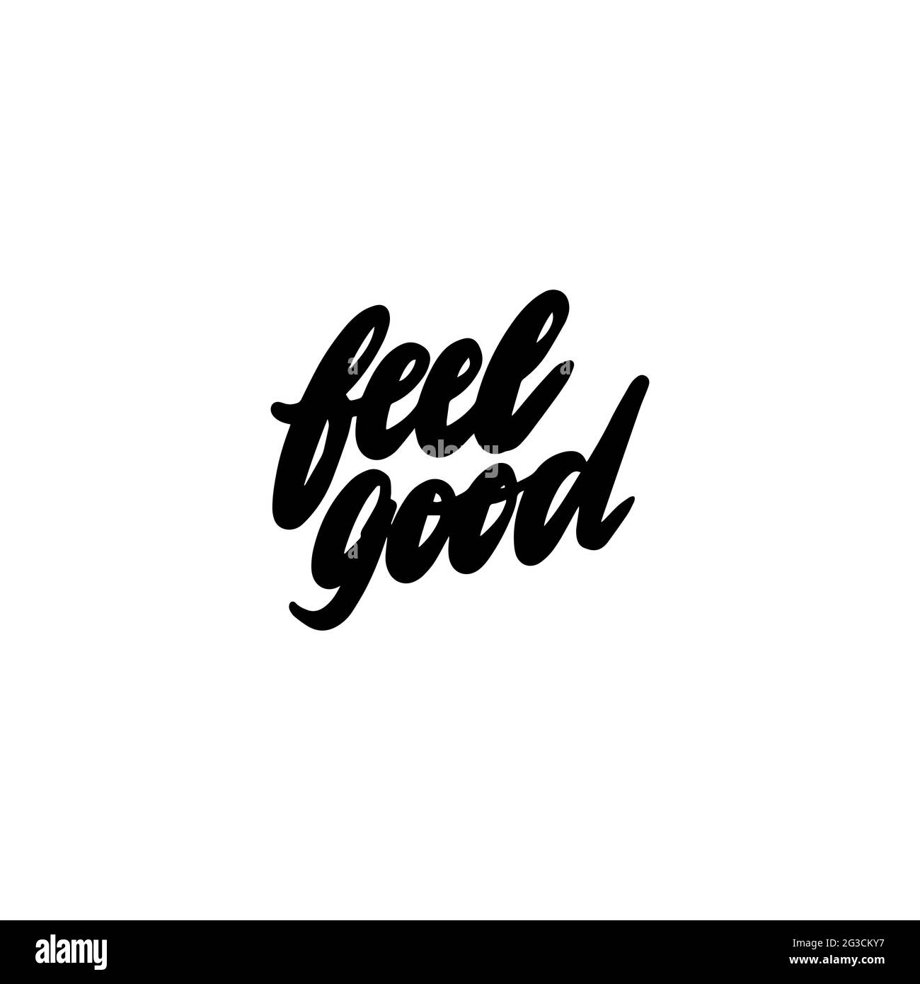 Handwritten lettering FEEL GOOD for printing on T-shirts. For the ...