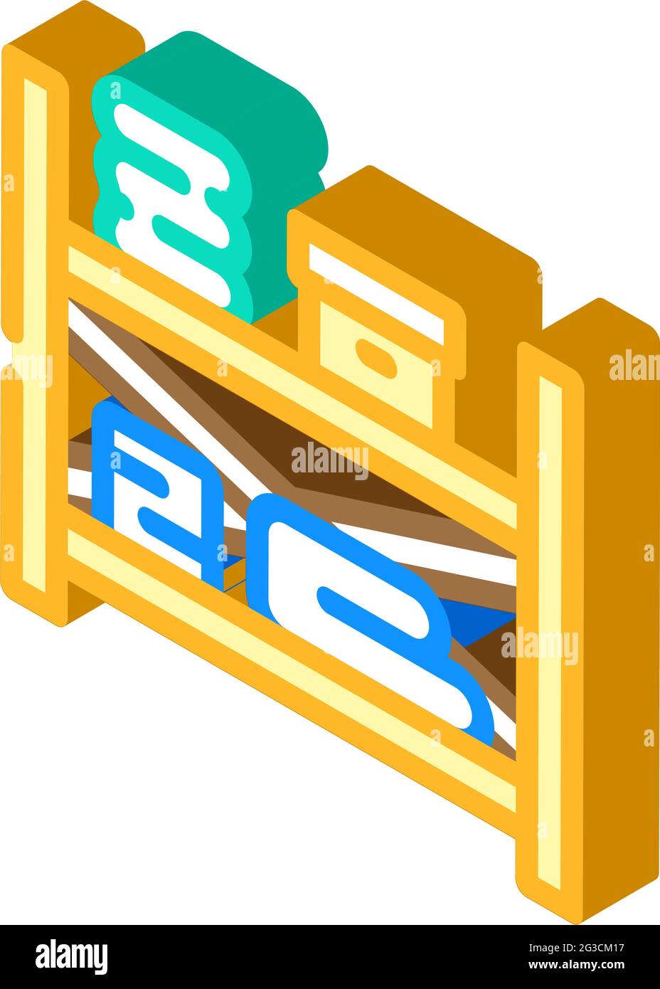storaging design shelves isometric icon vector illustration Stock ...