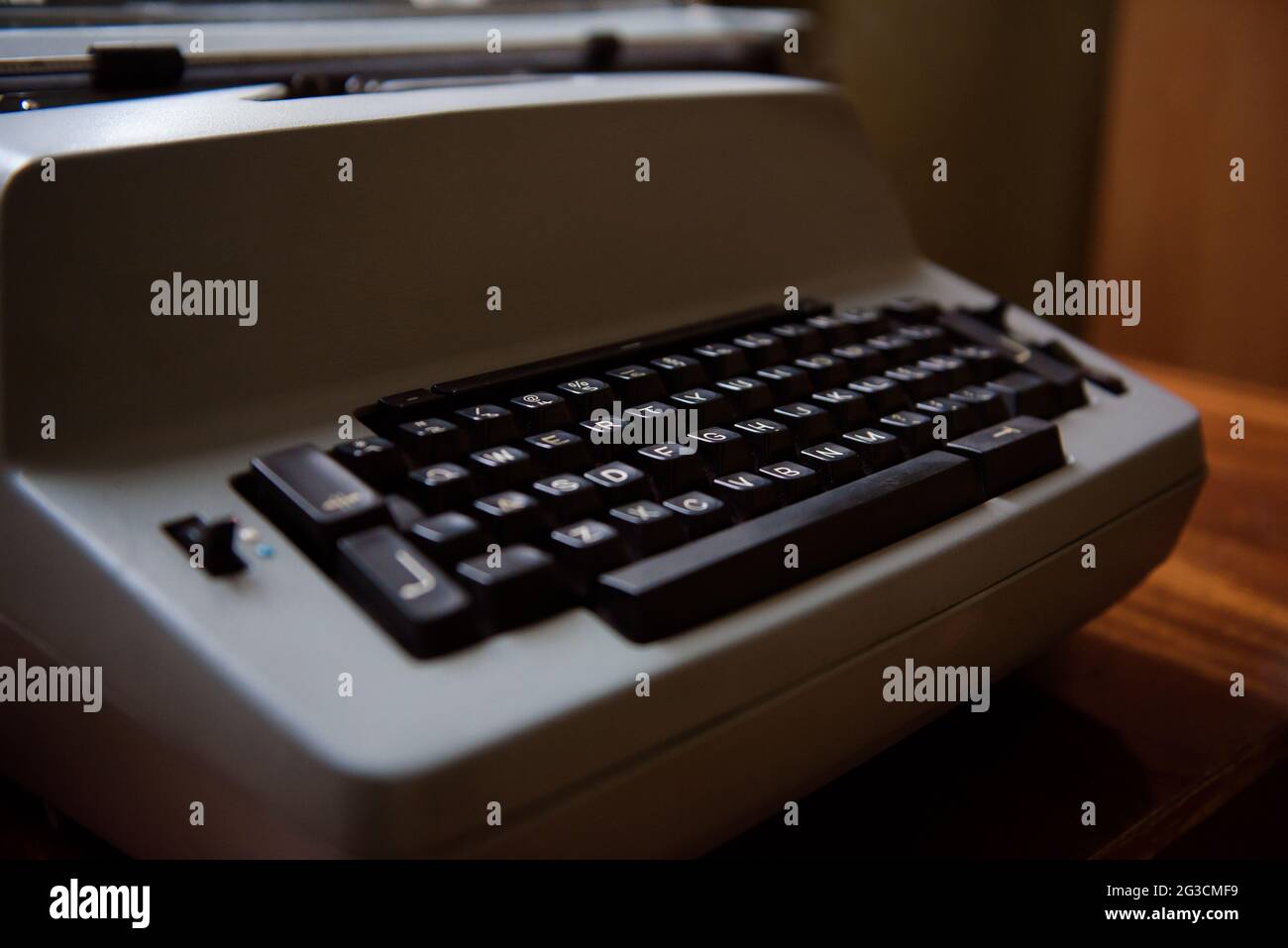 Antique Typewriter. Vintage Typewriter Machine Closeup Photo Stock ...