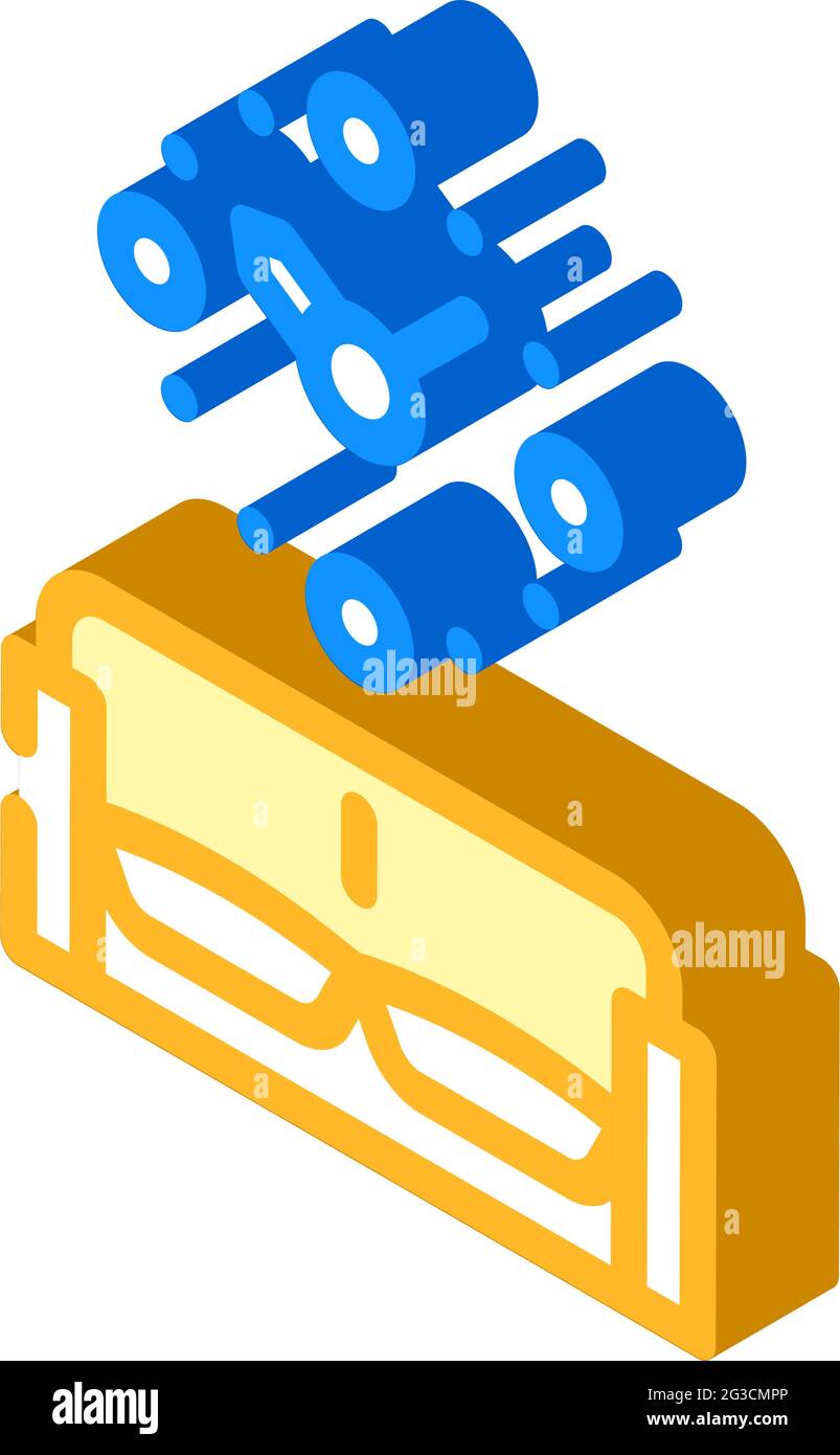 clock design tool on wall isometric icon vector illustration Stock ...