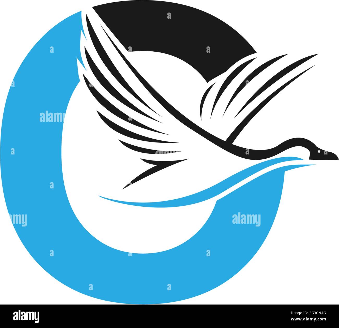 Letter O with duck icon logo design illustration vector Stock Vector ...