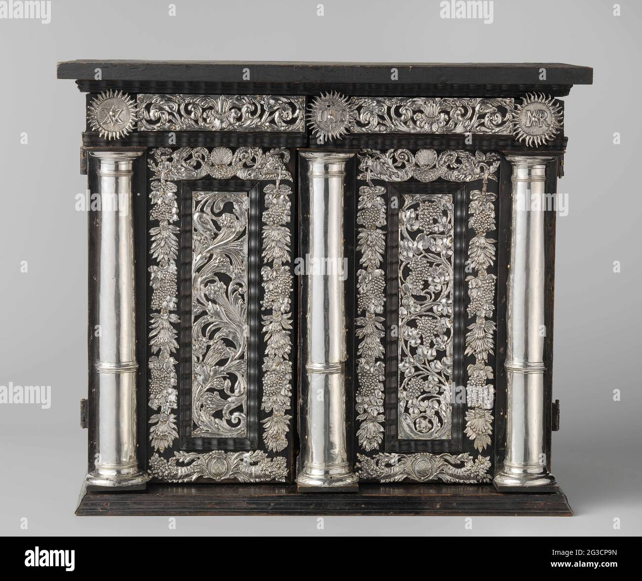 Tabernacle cabinet. Tabernacle cabinet from ebony with silver fittings ...