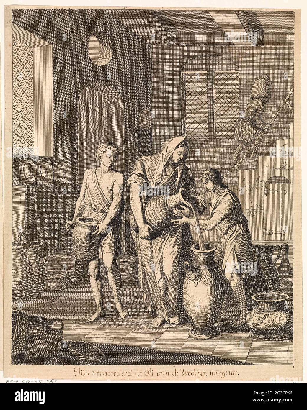 Elisa helps a poor widow Stock Photo - Alamy