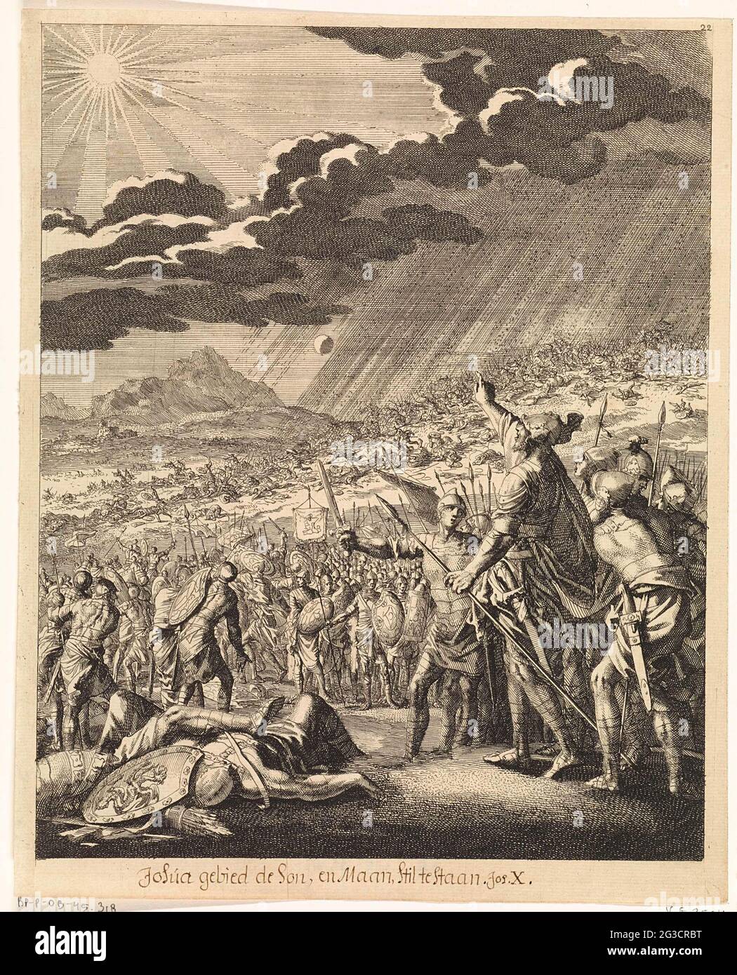 Joshua recommends the sun and the moon to stand still Stock Photo - Alamy