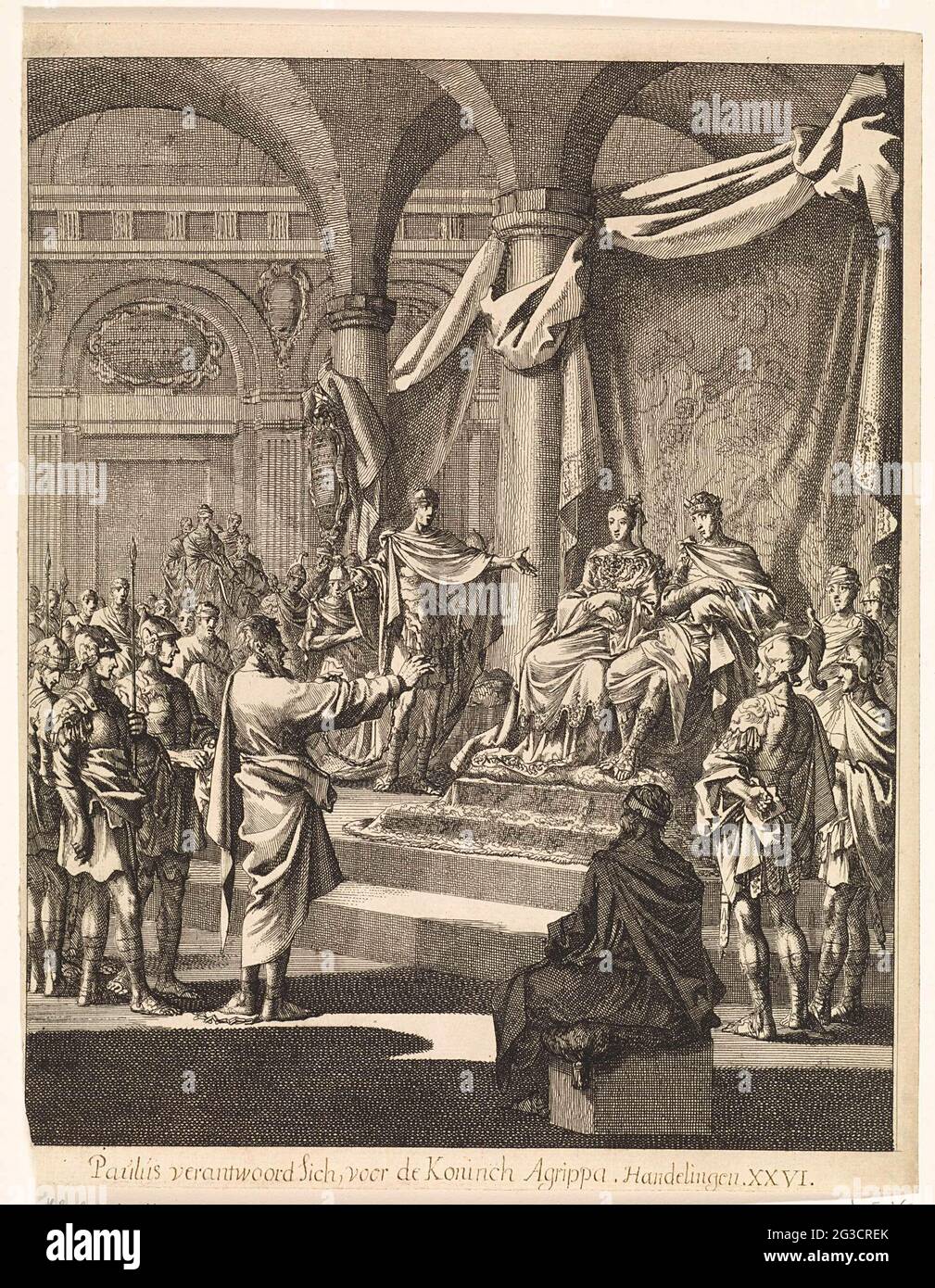 Paul chained for King Agrippa Stock Photo - Alamy