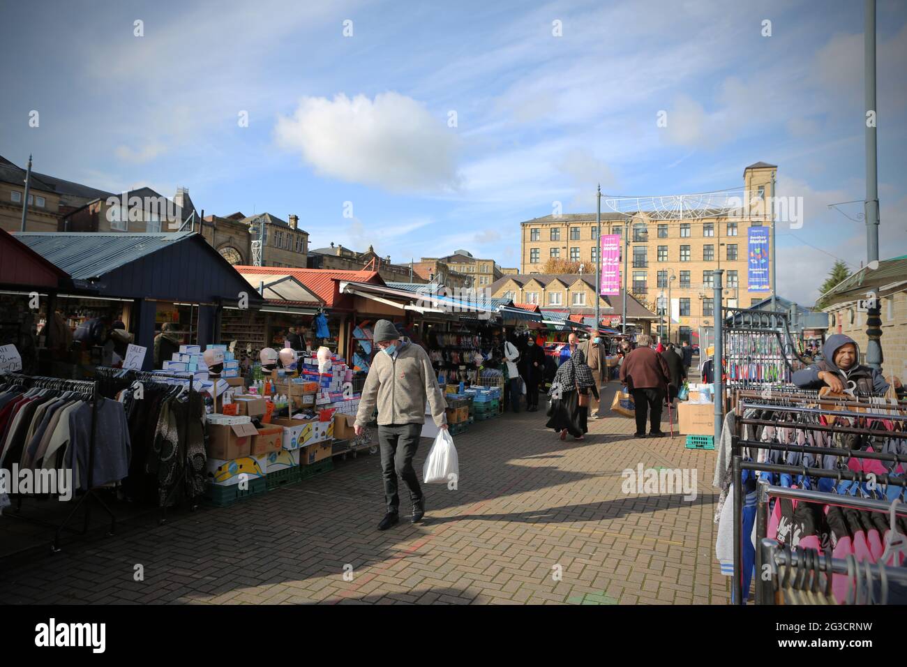 People in Dewsbury Market in Dewsbury in Kirklees,west Yorkshire ...