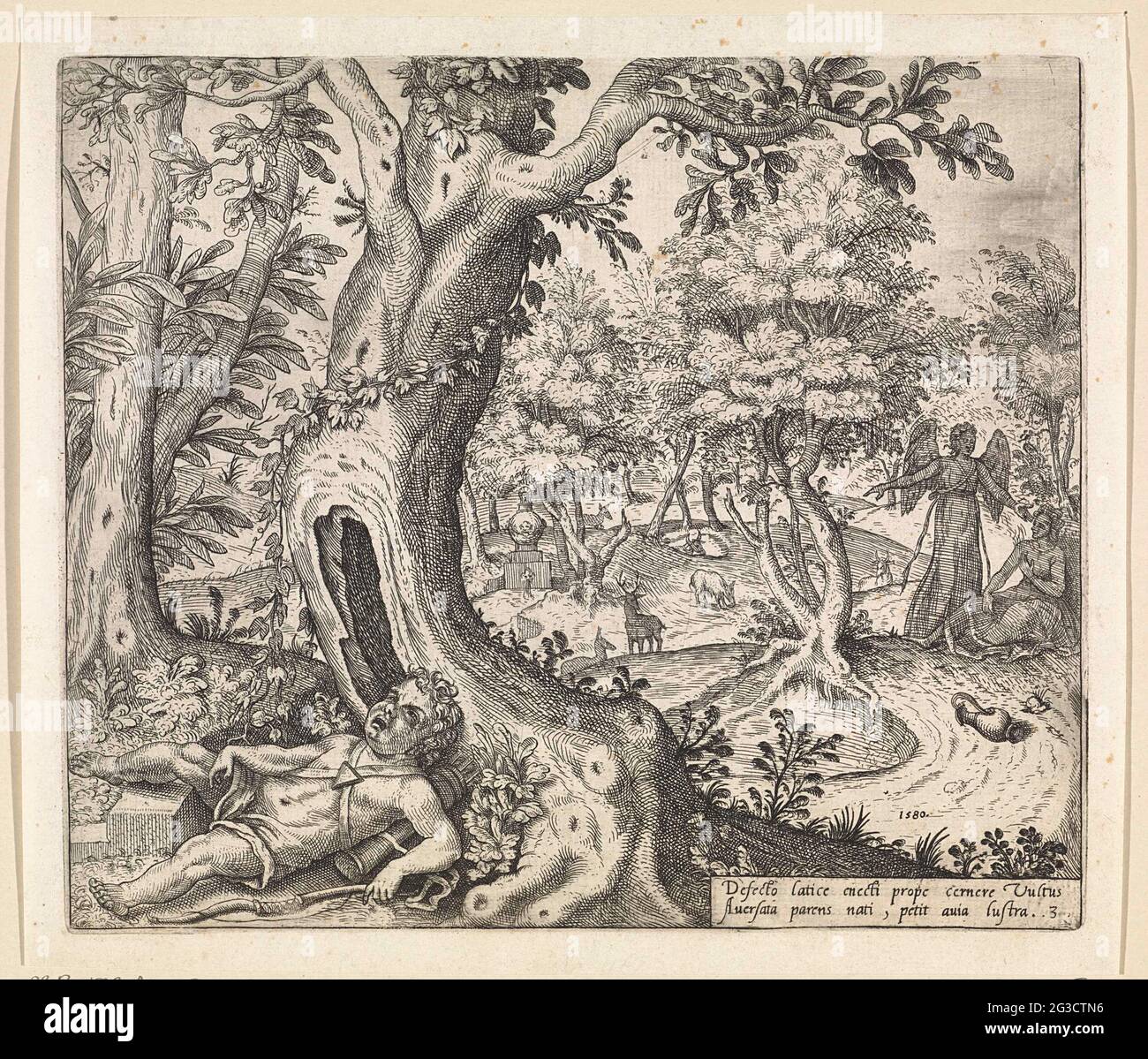 Hagar and Ismael in the desert; History of Hagar and Ismaël. In the ...