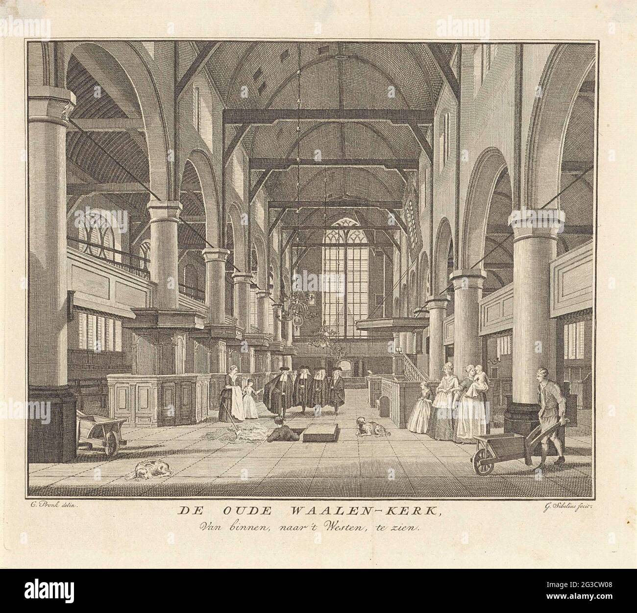 Interior of the old Walloon church, Amsterdam; The old waalen church ...