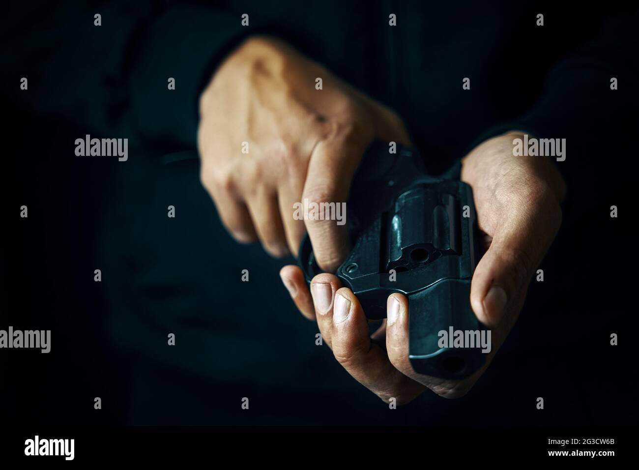 Close up male hands roller hi-res stock photography and images - Alamy