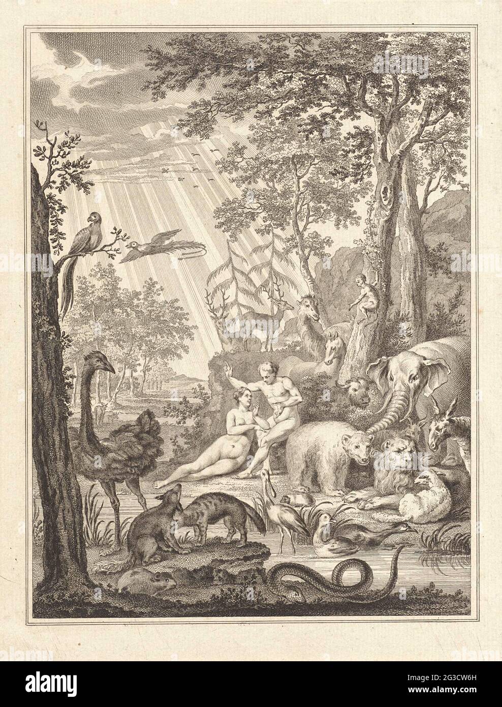 Adam and Eva in paradise Stock Photo - Alamy