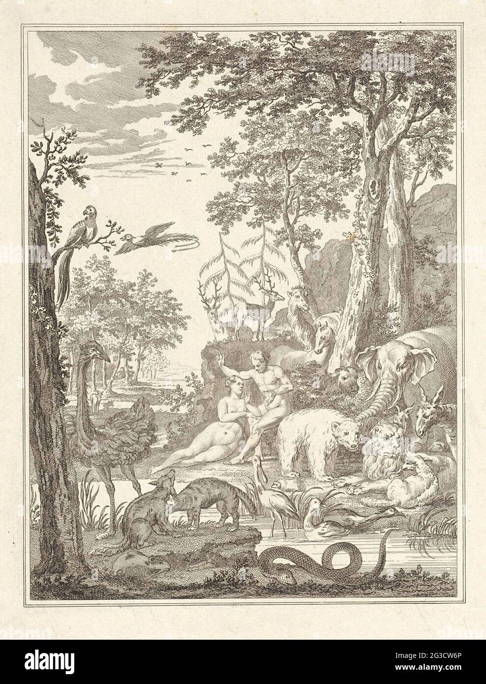 Adam and Eva in paradise Stock Photo - Alamy