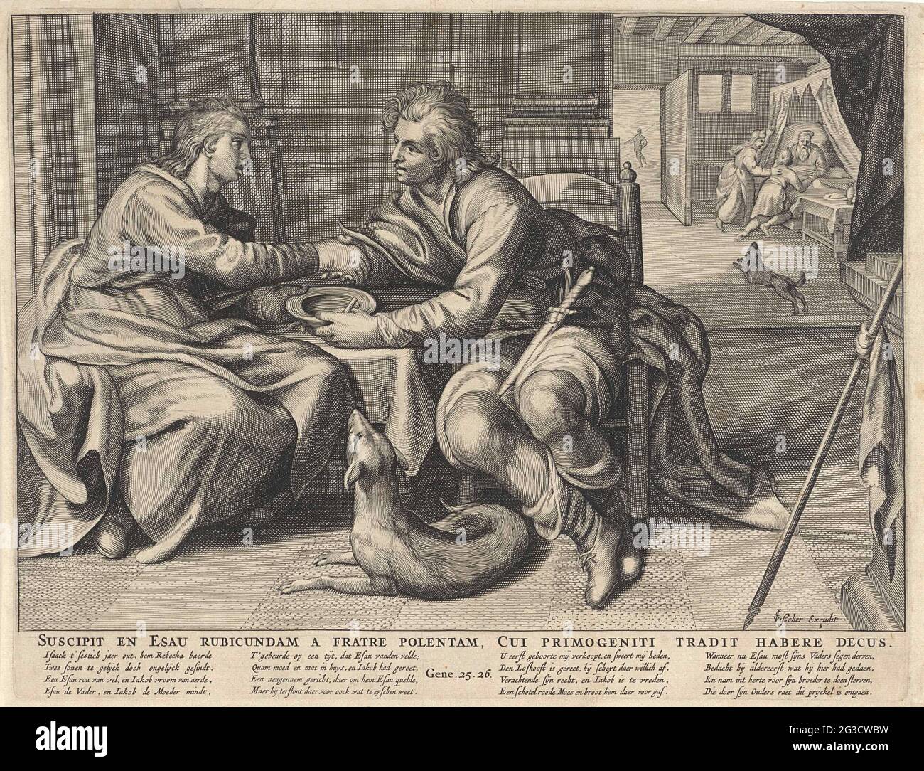 Esau sells his first crosship to Jacob. Jacob and Esau are sitting at ...