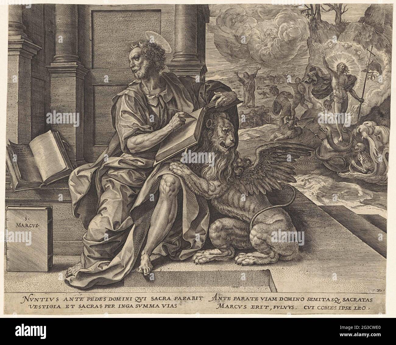 Evangelist Marcus; S. Marcvs; Four evangelists. The Evangelist Marcus ...
