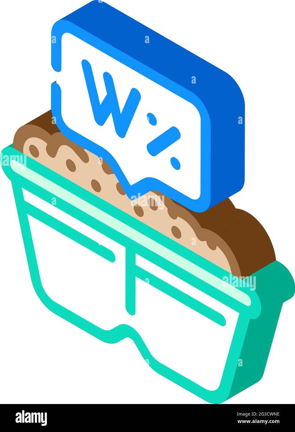 moisture content peat isometric icon vector illustration Stock Vector ...