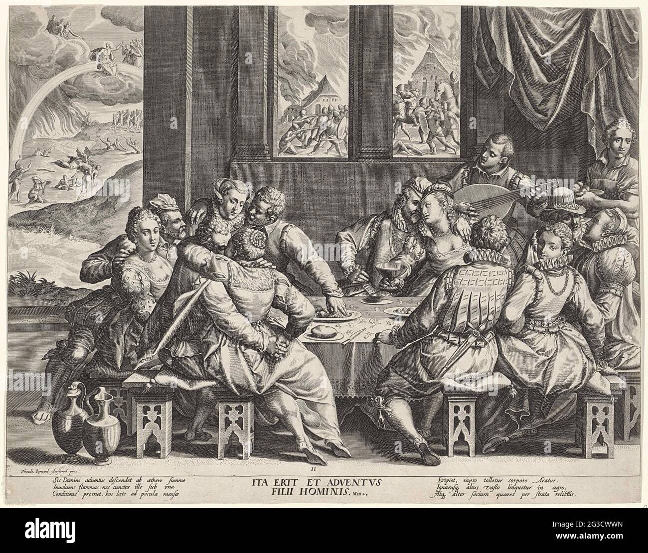 Sinful humanity before the last judgment; Ita erit et adventvs filii ...