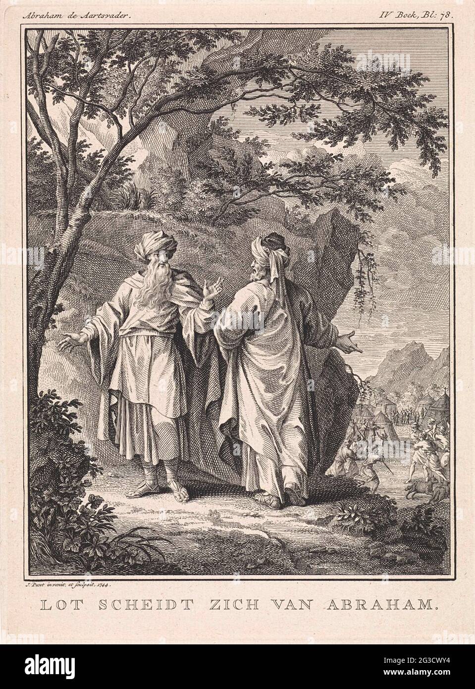 Separation between Abraham and Lot; Lot separates from Abraham. Abraham ...