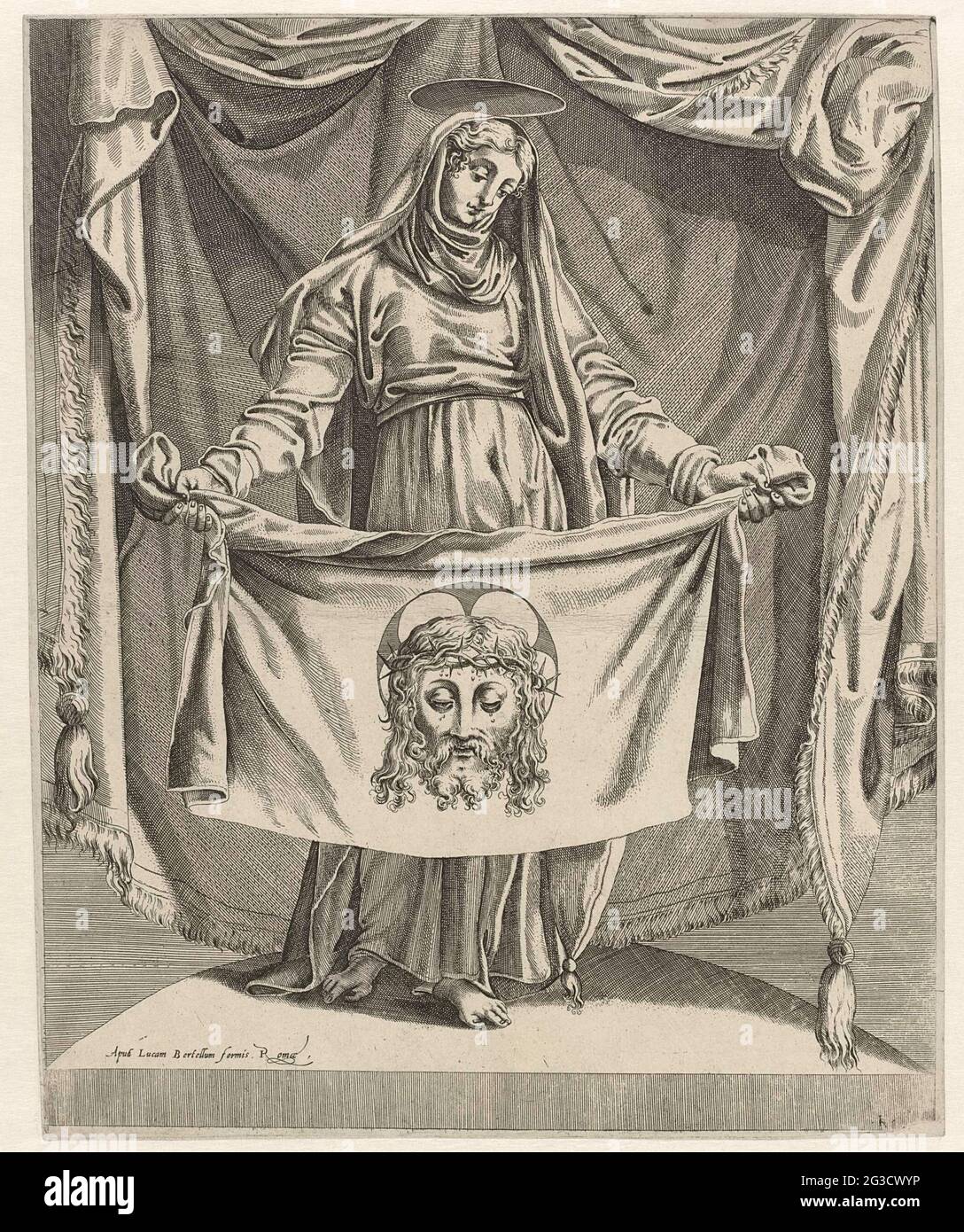 Veronica with sweat cloth. For a drapery, Veronica holds its Sudarium ...