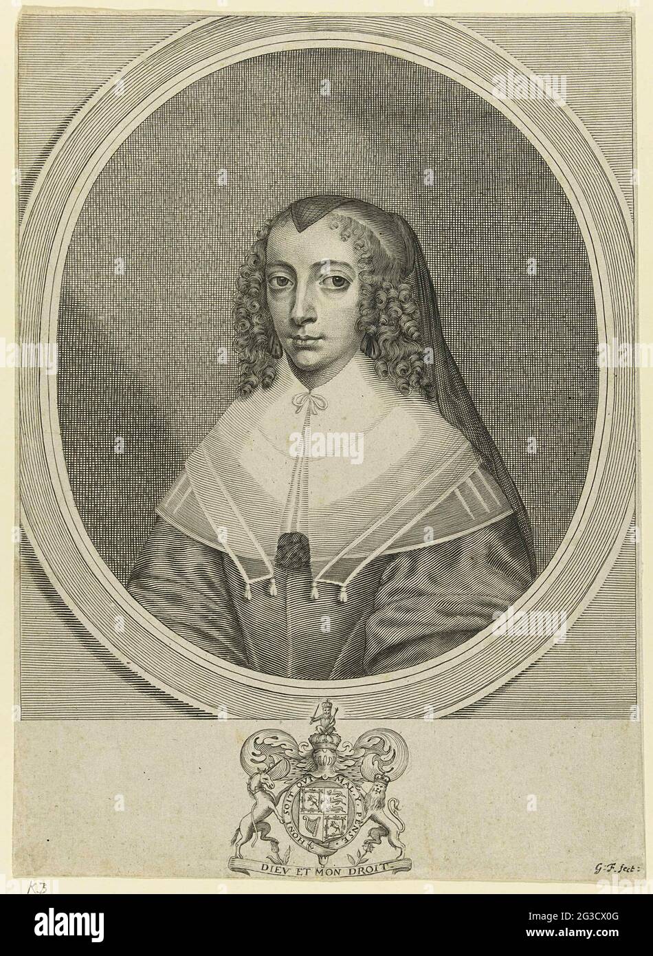 Portrait of Maria Henrietta Stuart. Portrait of Maria Henrietta in an ...