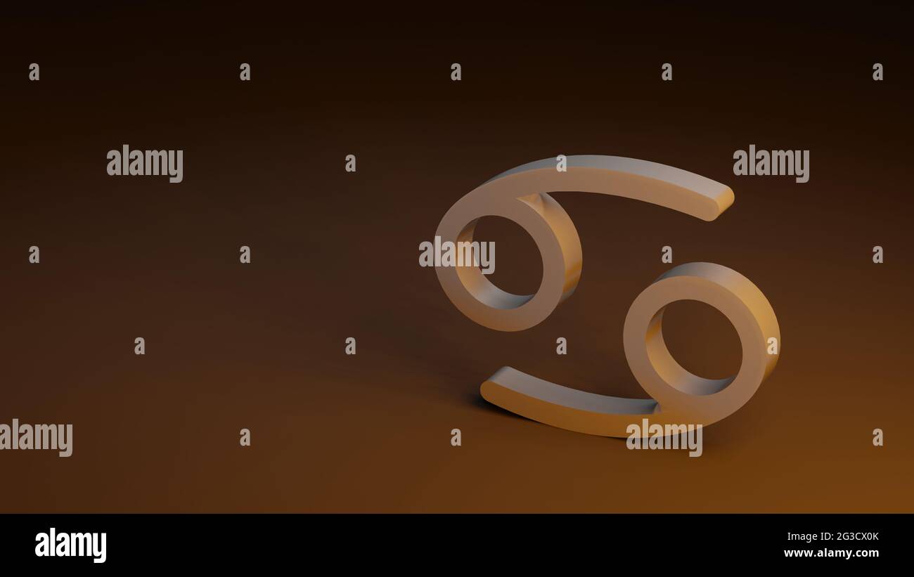 zodiac symbol CANCER signs 3D rendering Stock Photo - Alamy