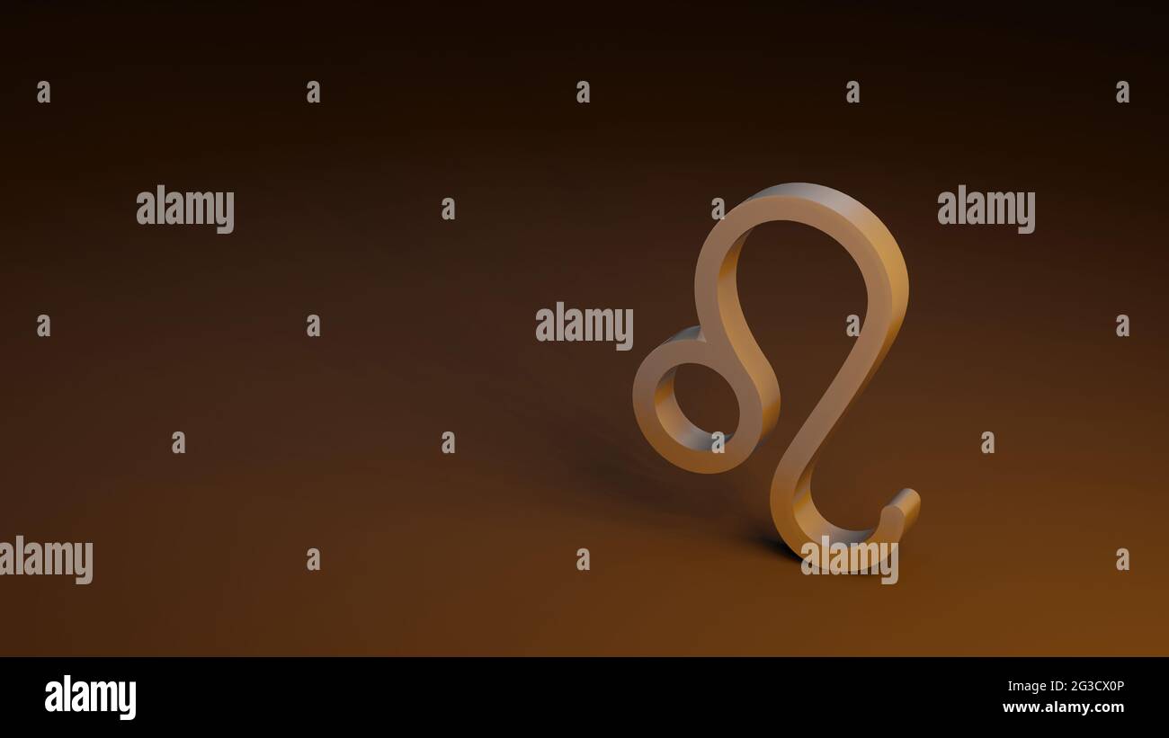 zodiac symbol LEO signs 3D rendering Stock Photo - Alamy