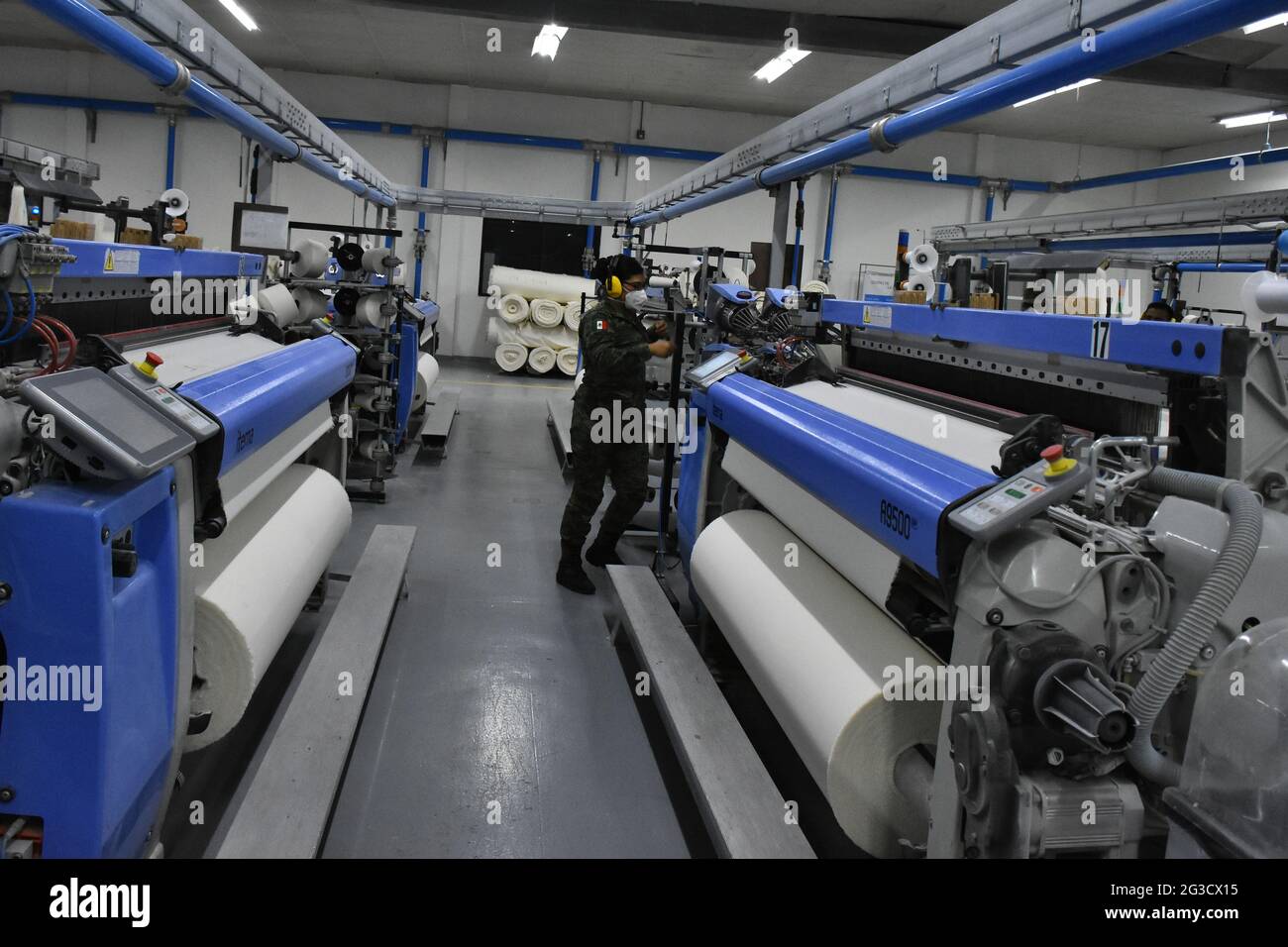 MEXICO CITY, MEXICO - JUNE 15: A military manufactures uniforms for ...