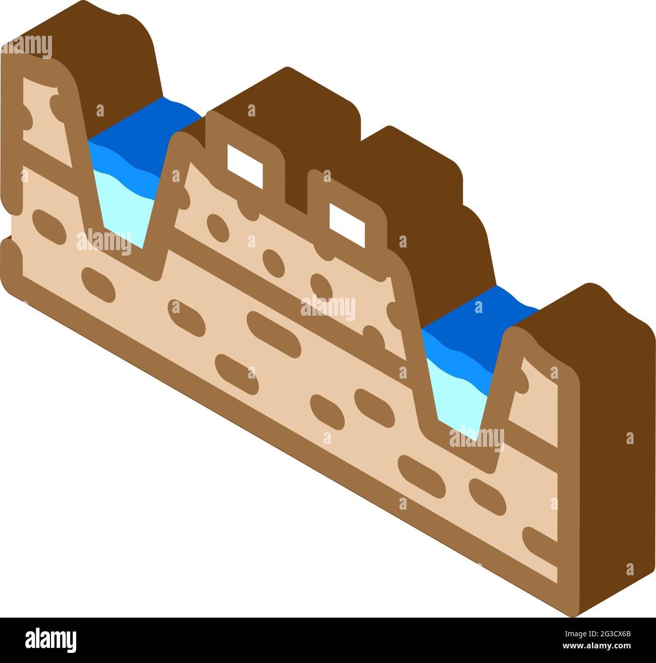 mining peat isometric icon vector illustration Stock Vector Image & Art ...
