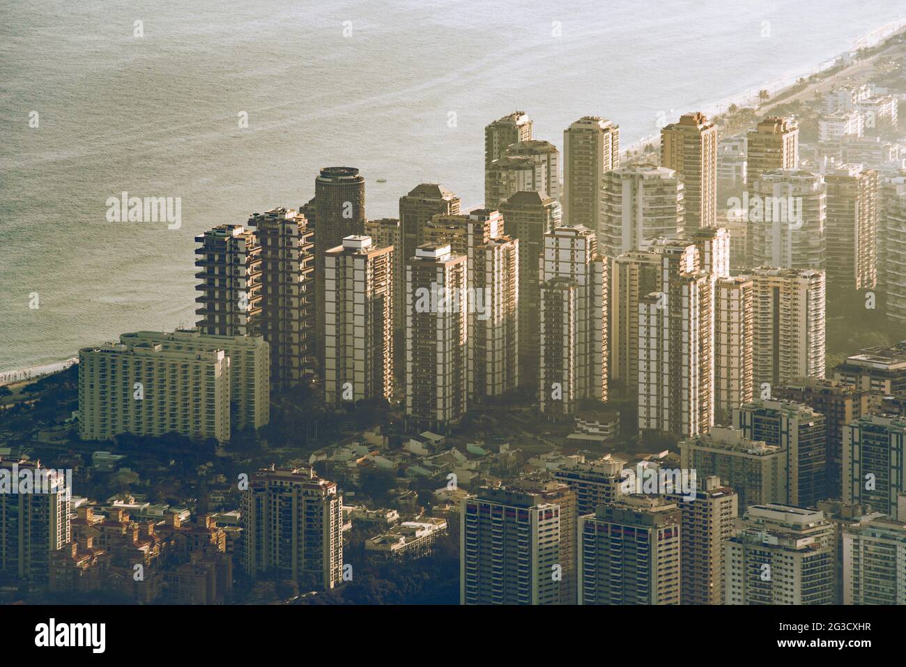 Aerial View of Condo Apartment Buildings Near the Beach in Barra da ...