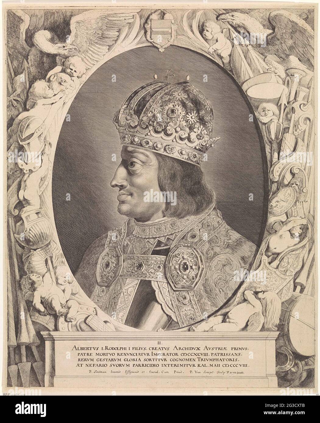 Portrait of Albrecht I van Habsburg (Roman German king). Portrait of ...