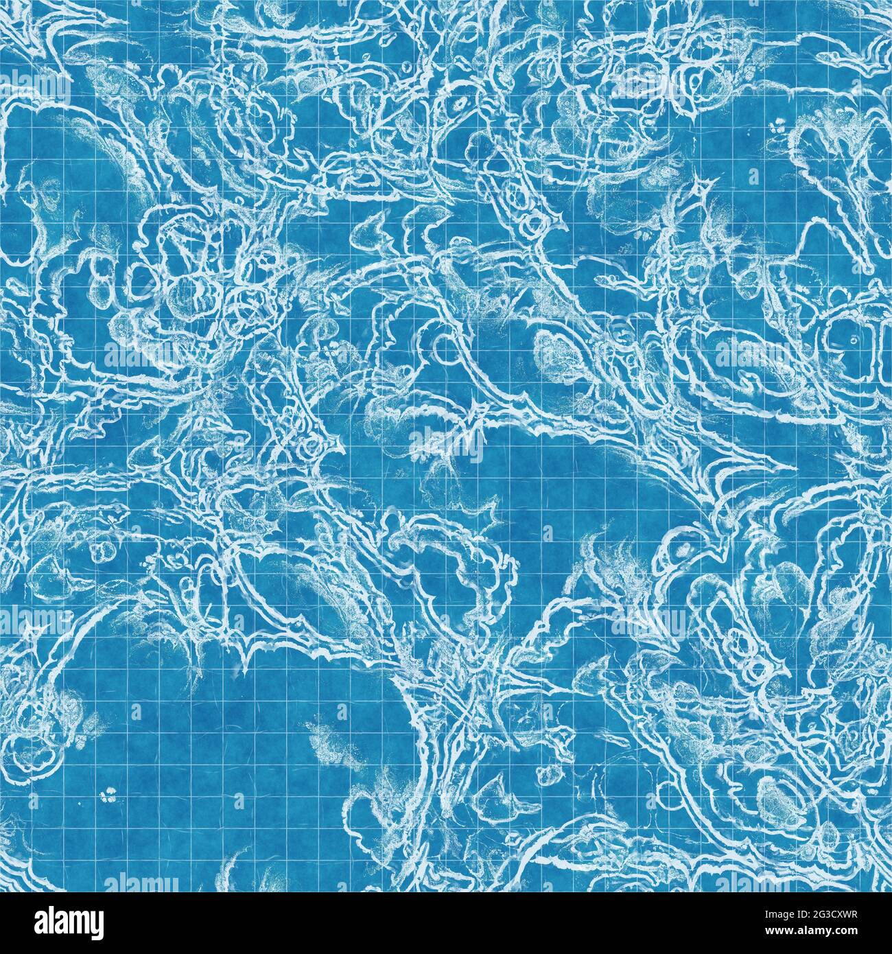 Seamless bright blue blueprint pattern for textile and print Stock ...
